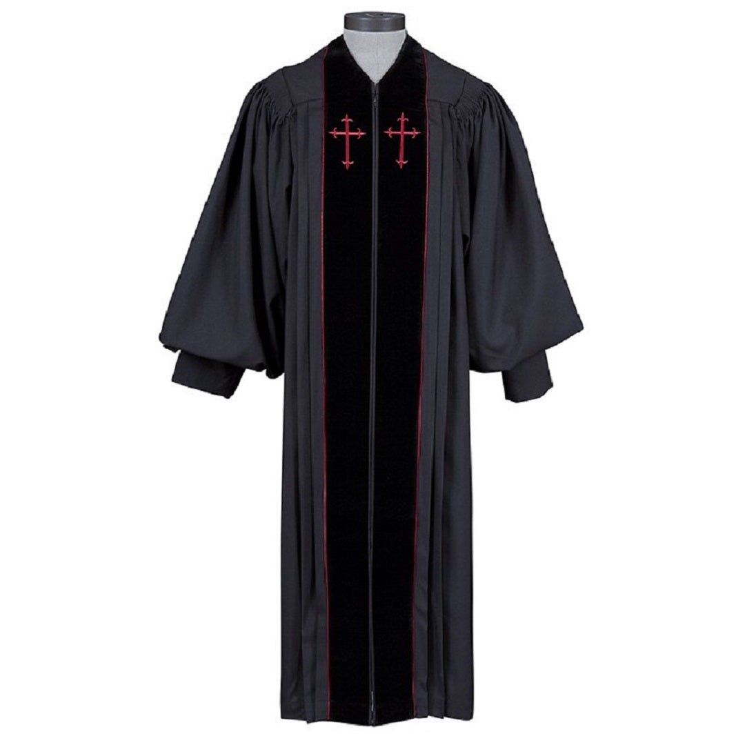 Murphy Tudor Collection Embroidered Men's Black Pulpit Robe – Angel ...