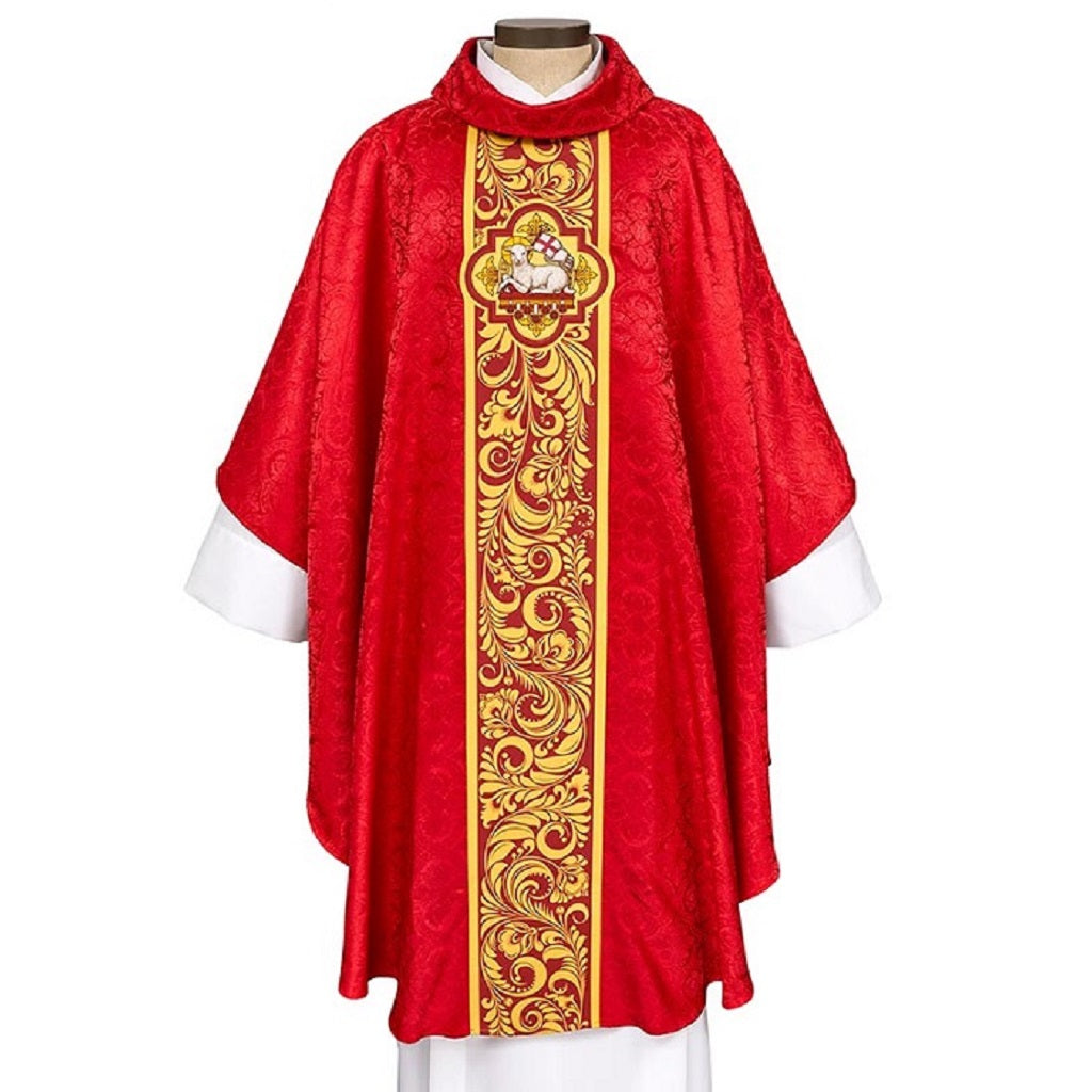 R.J. Toomey Agnus Dei Collection Red Chasuble with Inner Stole – Angel ...