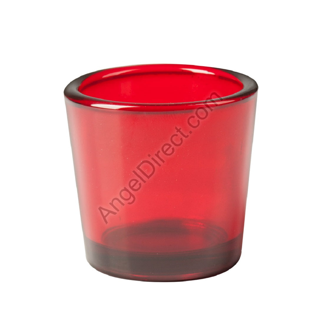 Root Candle Red, 10 Hour, Glass Votive Candle Holder - Box of 12 Holde ...