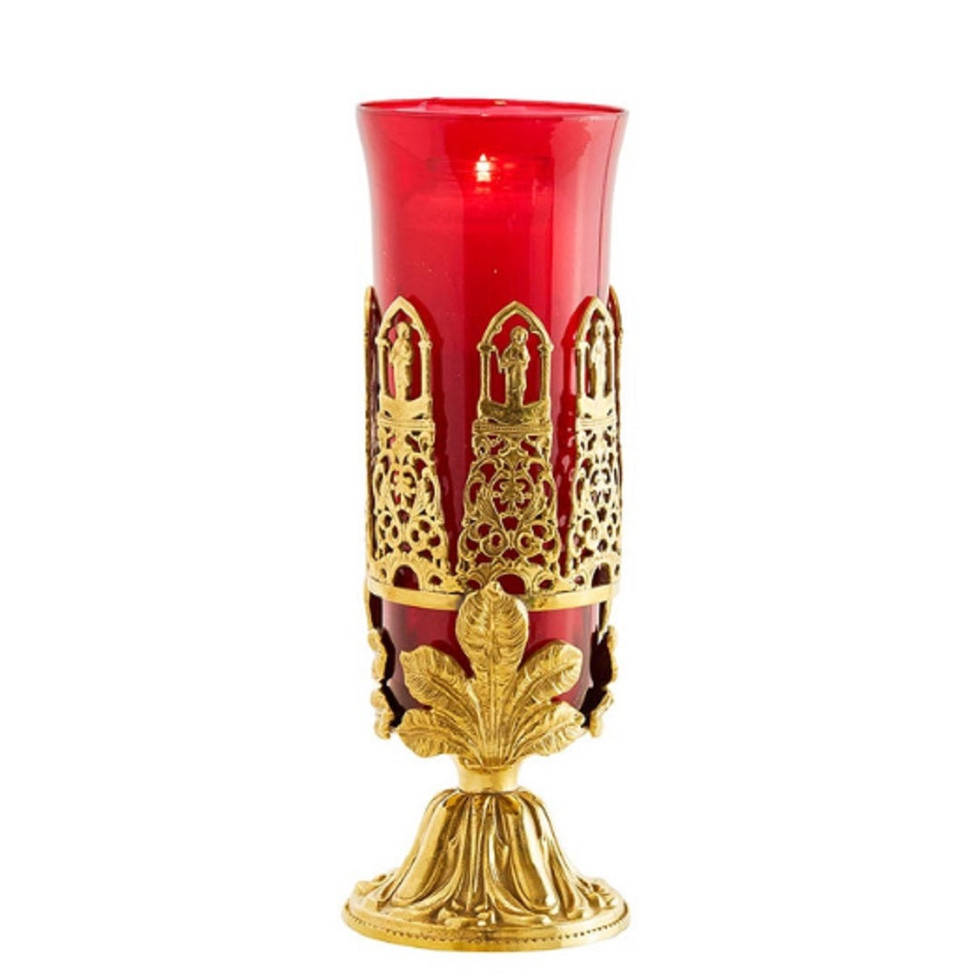 Sudbury Brass All Saints Table Sanctuary Lamp with Globe – Angel Direct Inc